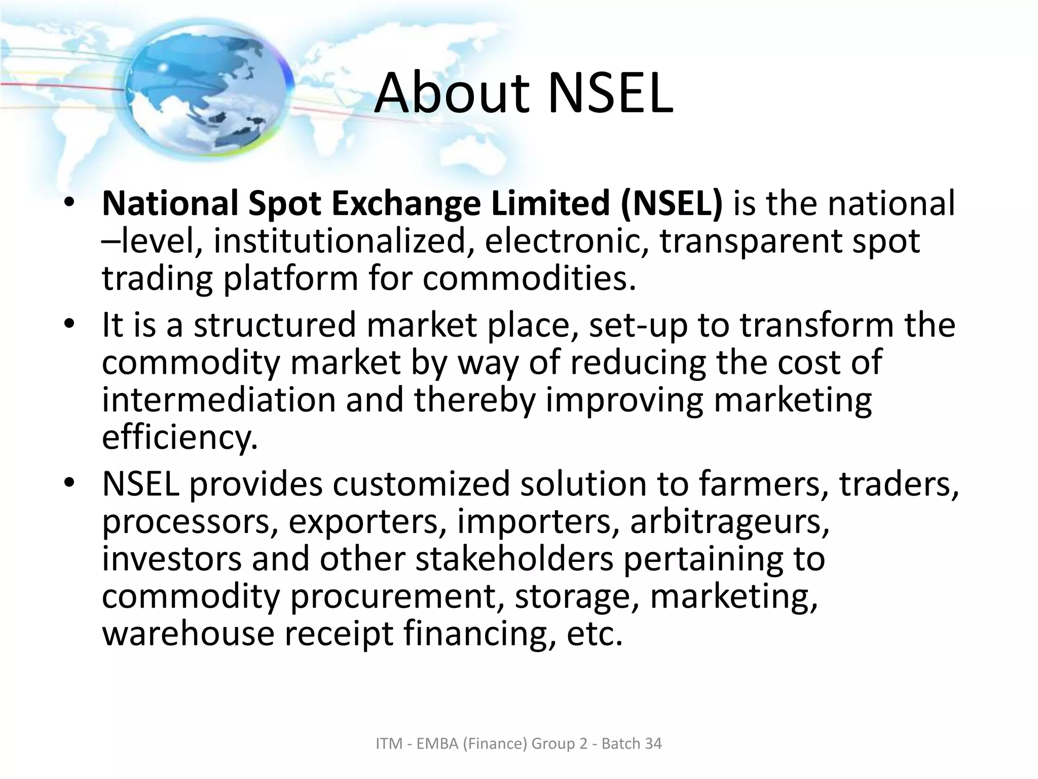 NSEL Spot Exchange Scam | PPTX