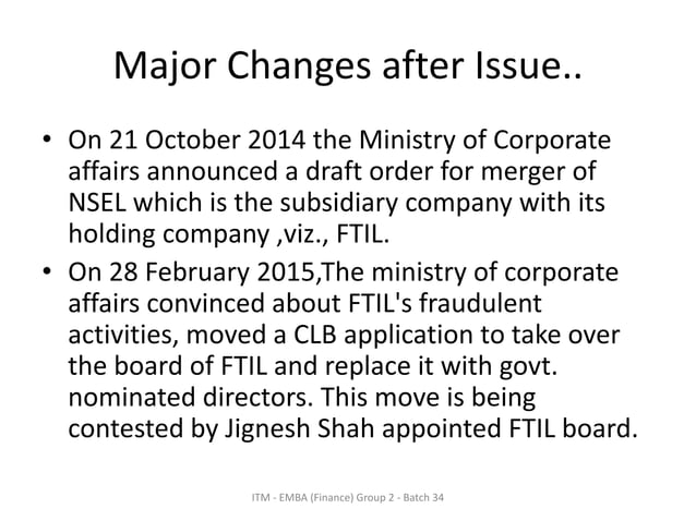 NSEL Spot Exchange Scam | PPT