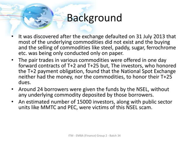 NSEL Spot Exchange Scam | PPT