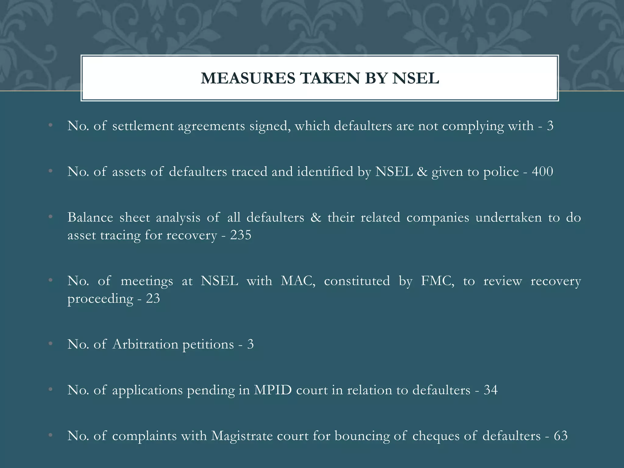 Nsel’s role in recovery | PPT