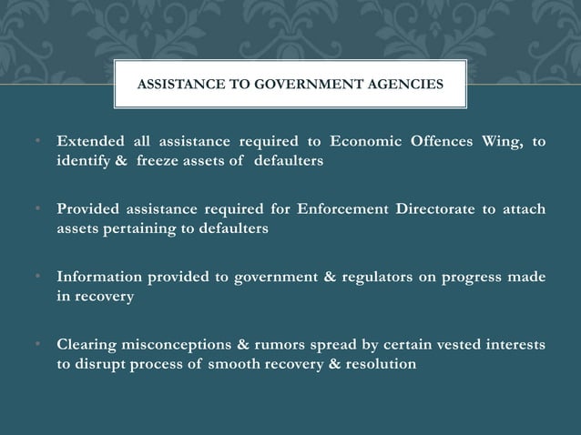 Nsel’s role in recovery | PPTX | Government Support and Welfare ...