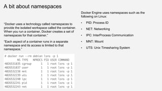 I wanna talk about nsenter | PPT