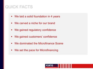 Fortis Microfinance Bank's Presentation to the Nigerian Stock Exchange ...