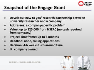 NSERC Engage Grant | PPT