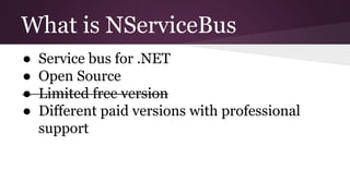 Tomas Urbonaitis "Introduction to asynchronous persistent messaging with NServiceBus" | PPT
