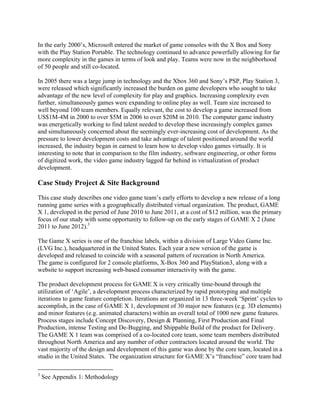 Case Study: Large Video Game Product Development | PDF