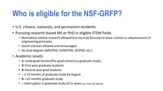 NSF-GRFP: What you need to know | PPTX