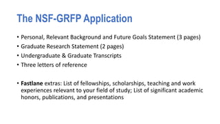 NSF-GRFP: What you need to know | PPTX