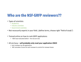 NSF-GRFP: What you need to know (2020) | PPT