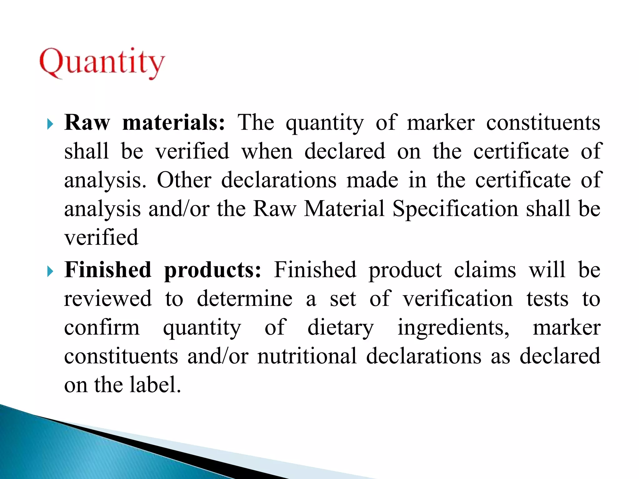 NSF certification, Standard for dietary supplement | PPTX