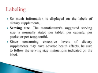 NSF certification, Standard for dietary supplement | PPTX