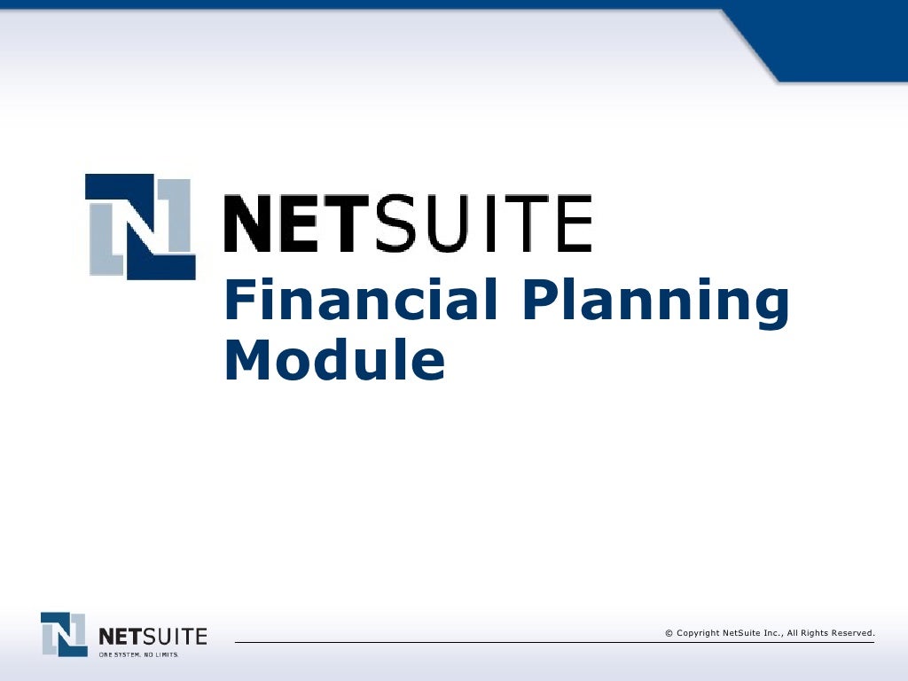 NetSuite ERP Financial Planning | PPT