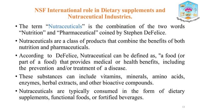NSF International and its role in Dietary supplements & Nutraceutical ...