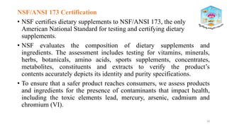 NSF International and its role in Dietary supplements & Nutraceutical ...