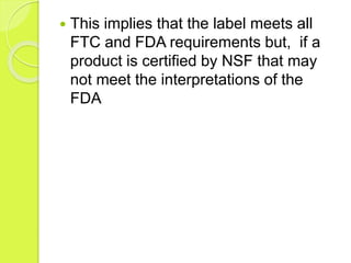 Nsf standard | PPTX