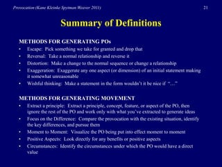 NSF Tools & Techniques - Provocation Worksheet - Open 2011 | PPTX