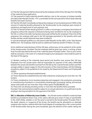 the maternity benefit leave vs the expanded maternity law | DOCX