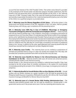 the maternity benefit leave vs the expanded maternity law | DOCX