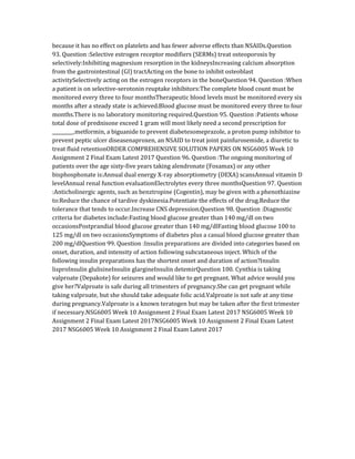 NSG6005 Week 10 Assignment 2 Final Exam Latest 2017.docx