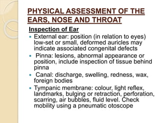 Nursing Assessment of ENT cases | PPTX