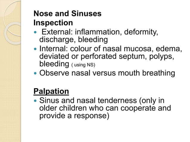 Nursing Assessment of ENT cases | PPTX | Ear, Nose and Throat Conditions | Diseases and Conditions