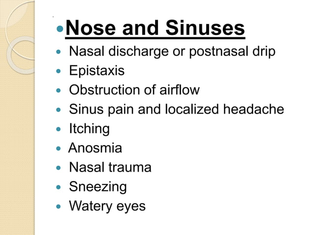 Nursing Assessment of ENT cases | PPTX | Ear, Nose and Throat Conditions | Diseases and Conditions