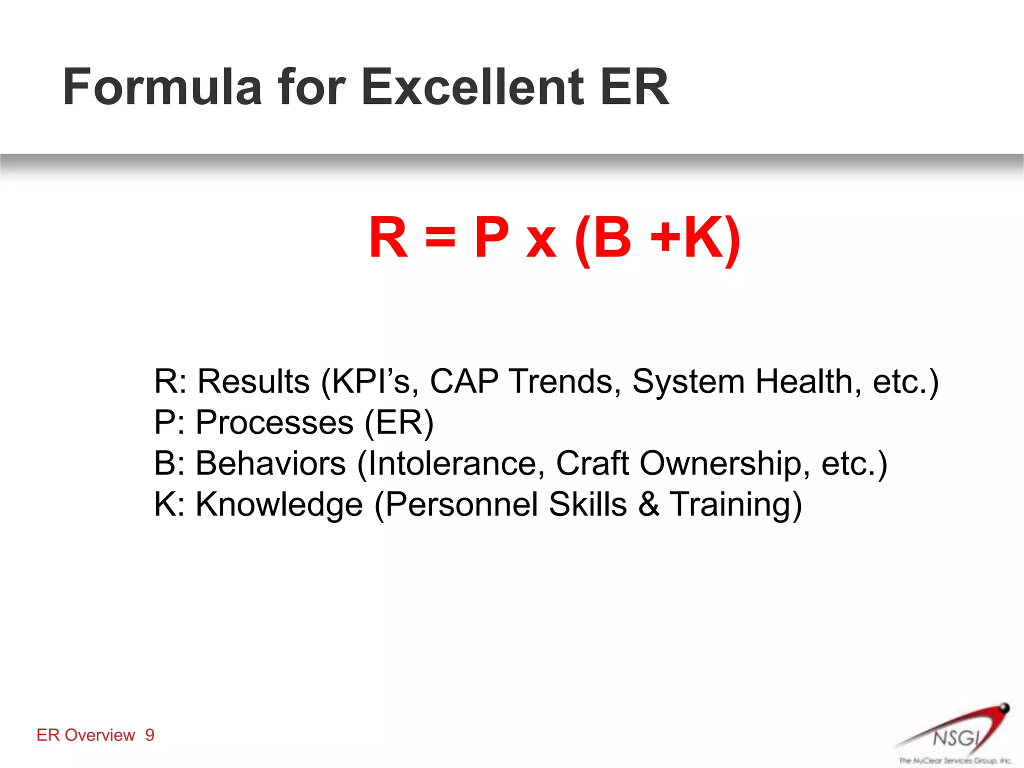 Nsgi Equipment Reliability Short Overview Pptx