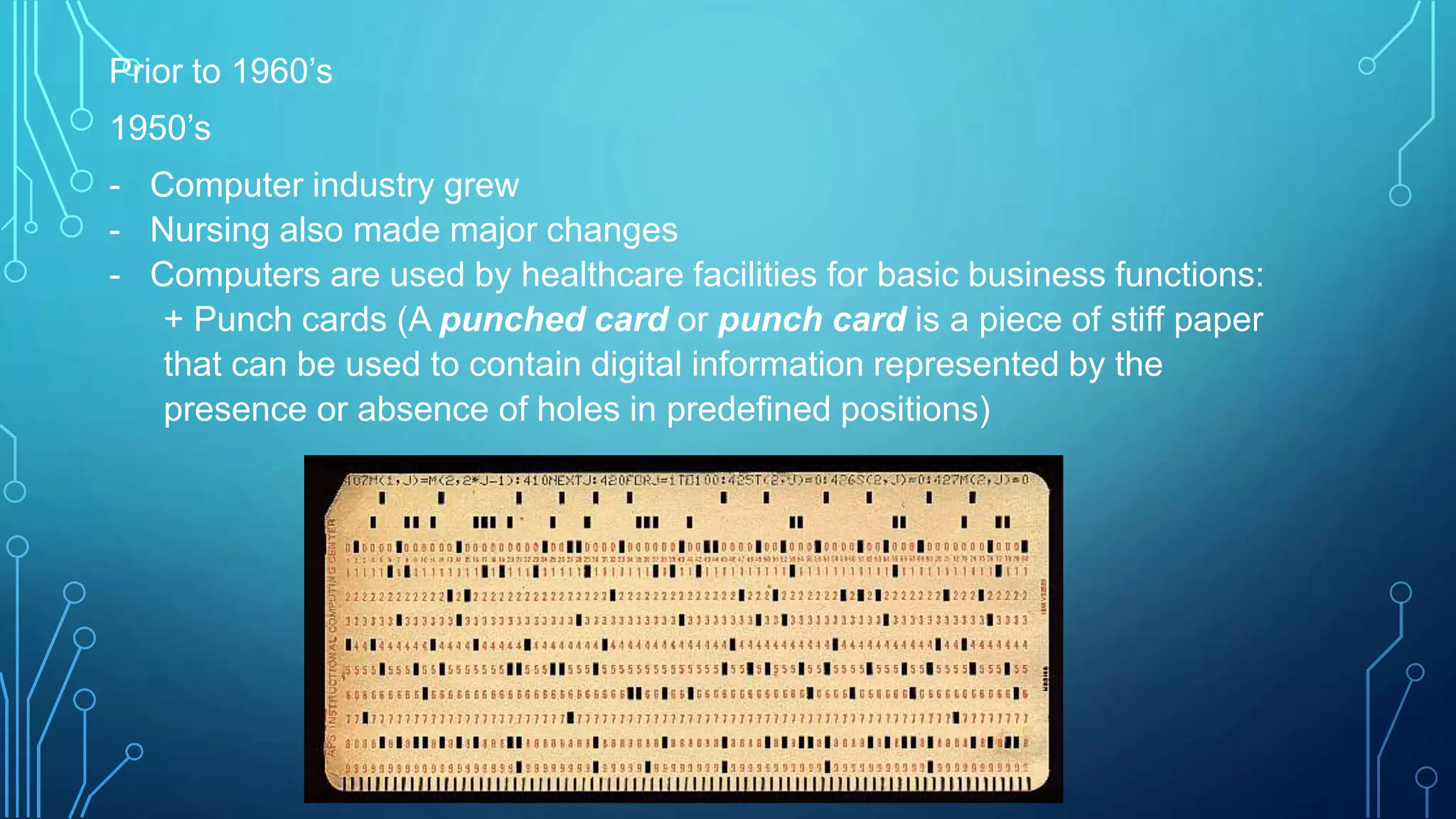 Nursing Informatics historical perspective | PPTX