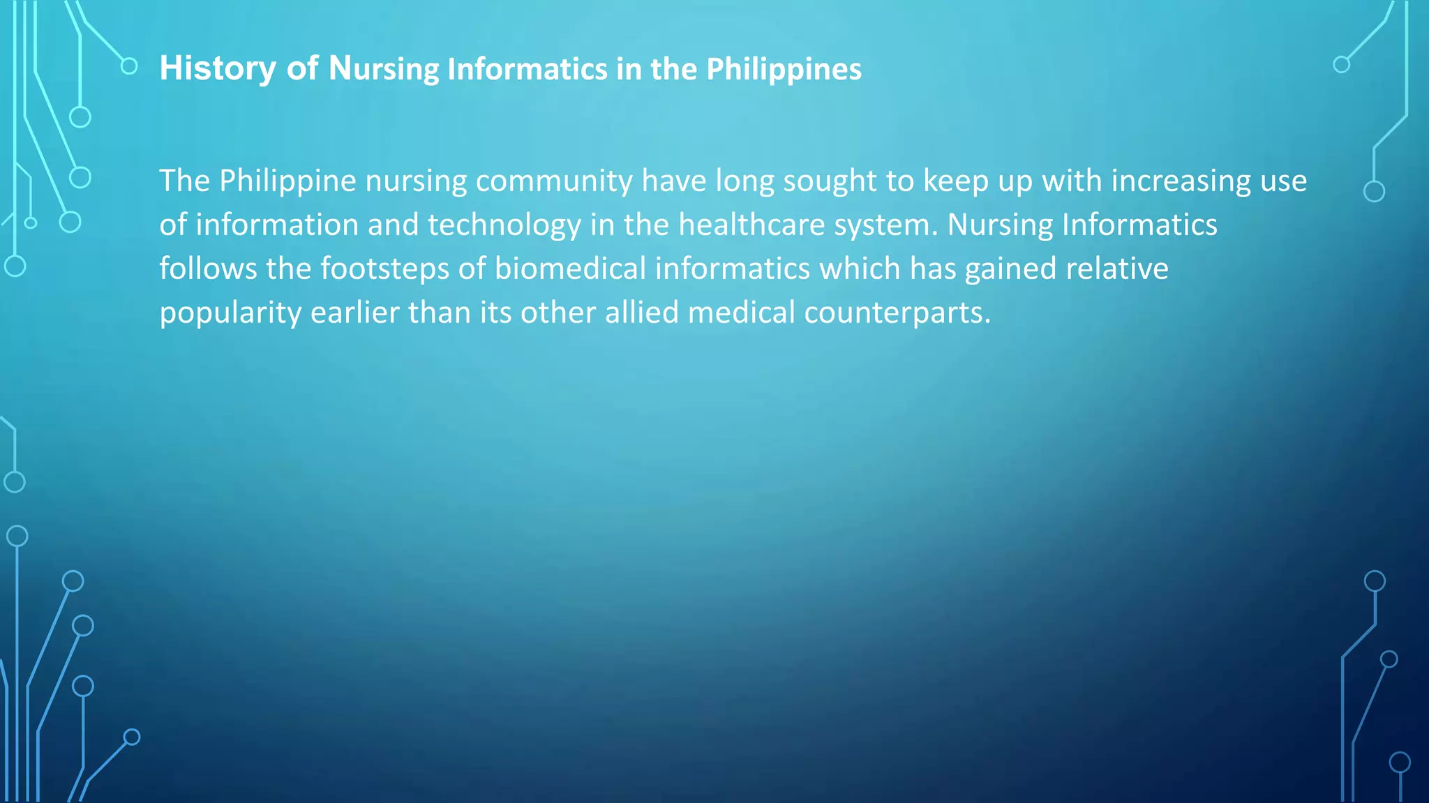 Nursing Informatics historical perspective | PPTX