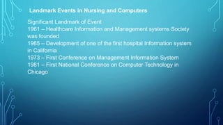Nursing Informatics historical perspective | PPTX