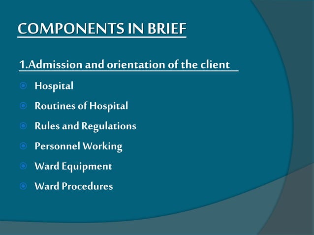 NURSING CARE AND NURSING WARD MANAGEMENT | PPTX