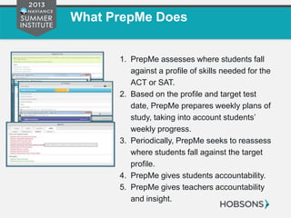 Adaptive Learning for Test Preparation with PrepMe | PPT