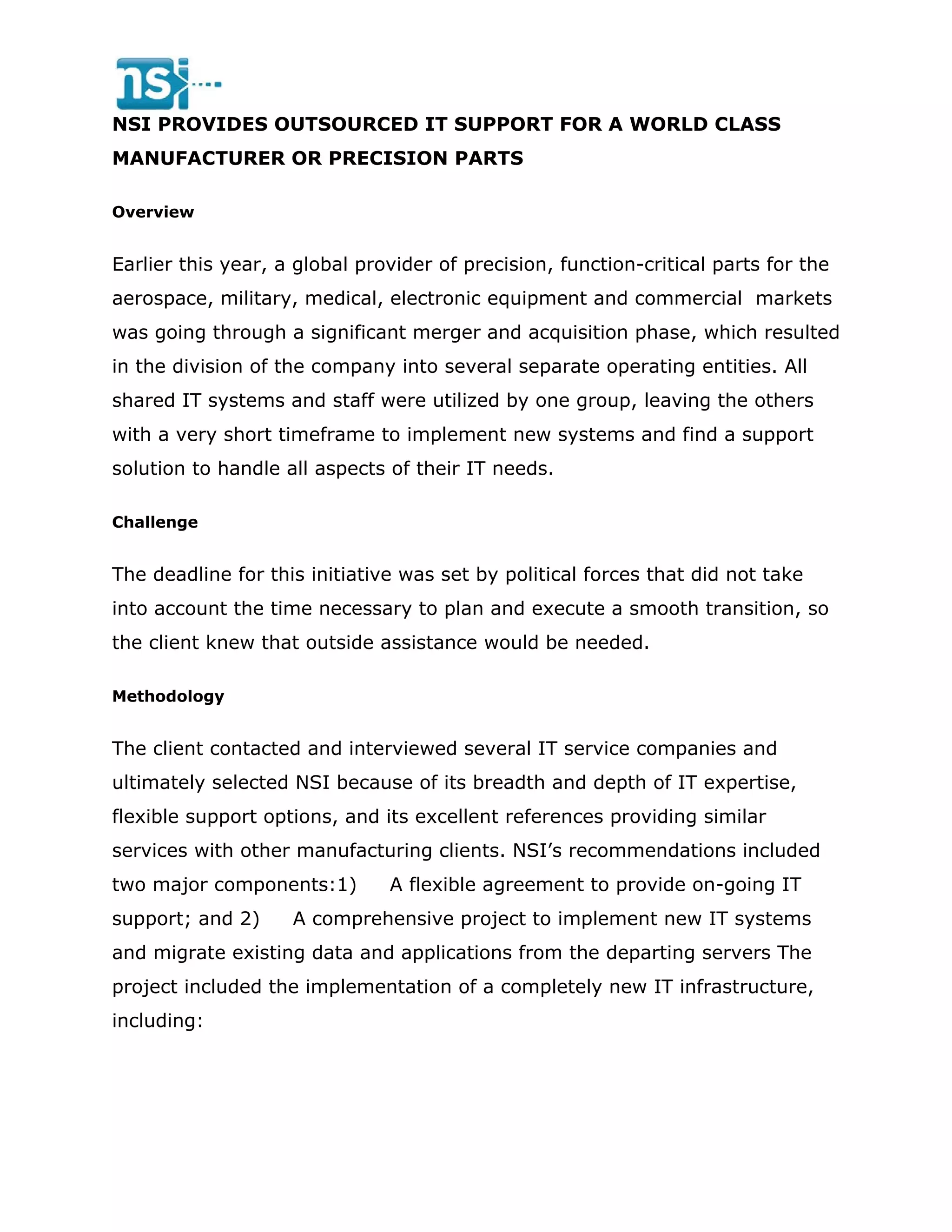 NSI Presentation | PDF | IT and Internet Support | Internet