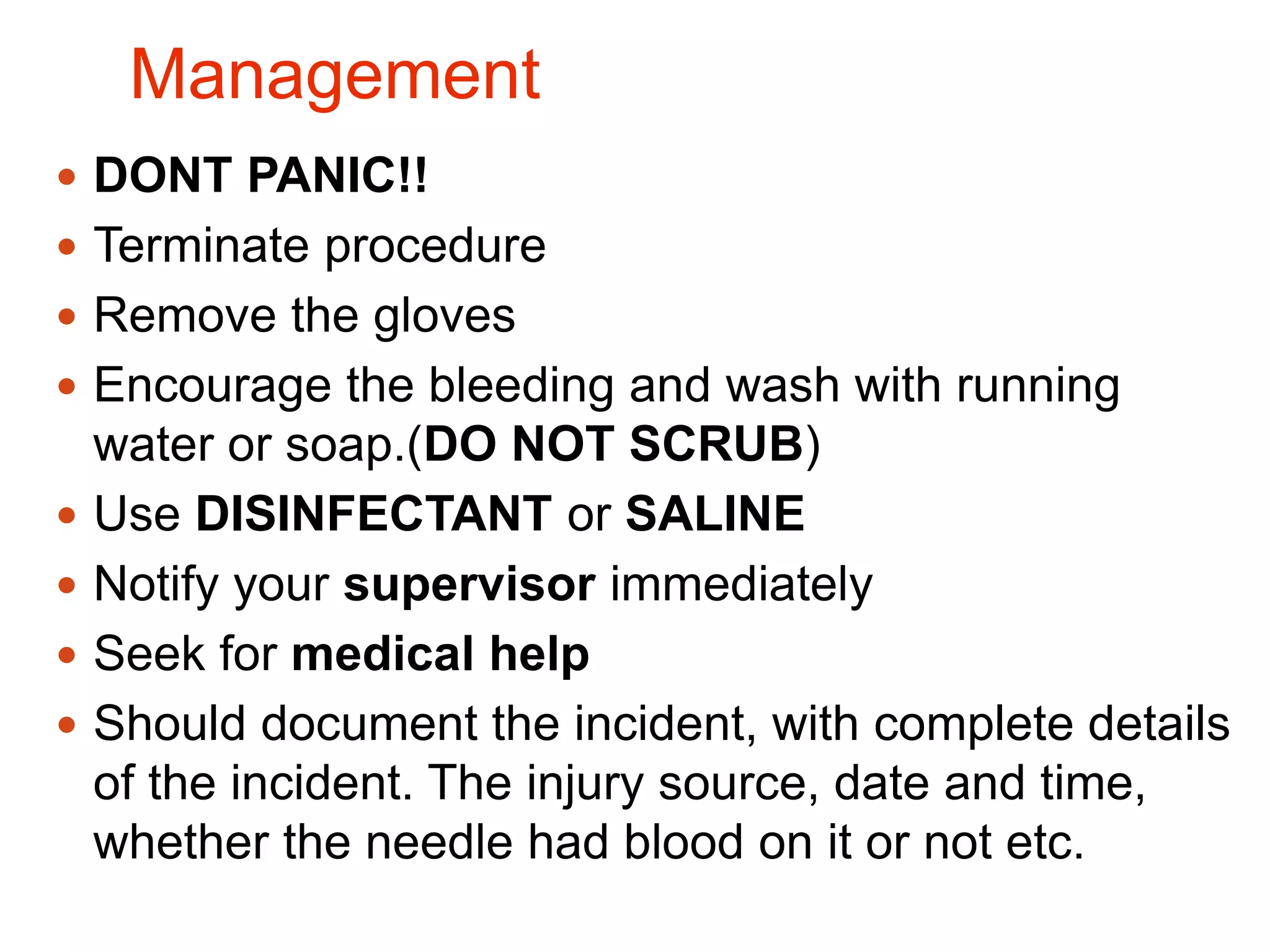 Needle stick injury | PPTX