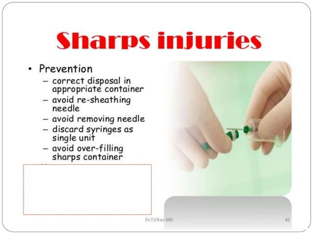 Needle stick injury | PPTX | Infectious Diseases | Diseases and Conditions