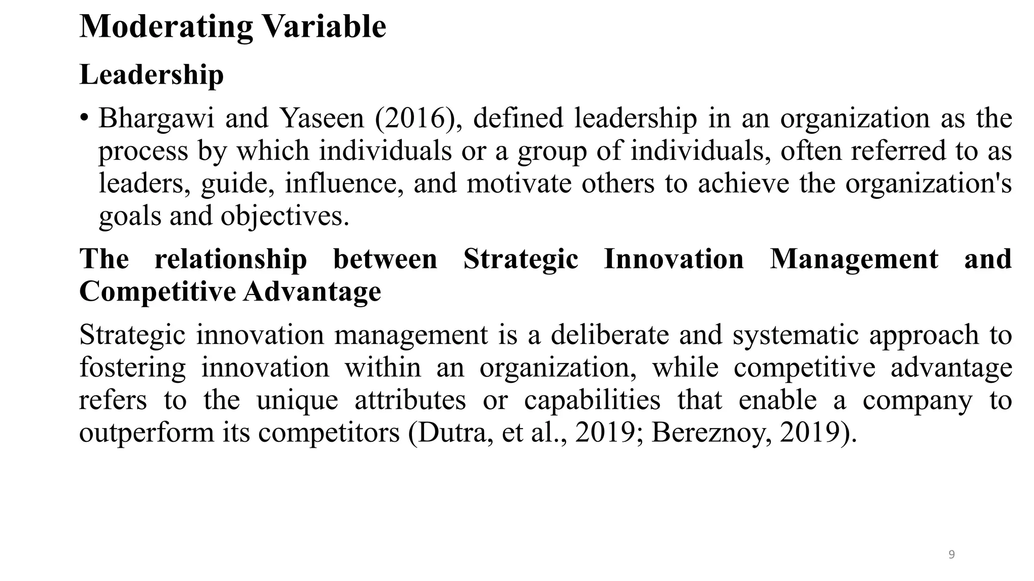 STRATEGIC INNOVATION MANAGEMENT AND COMPETITIVE ADVANTAGE | PPTX