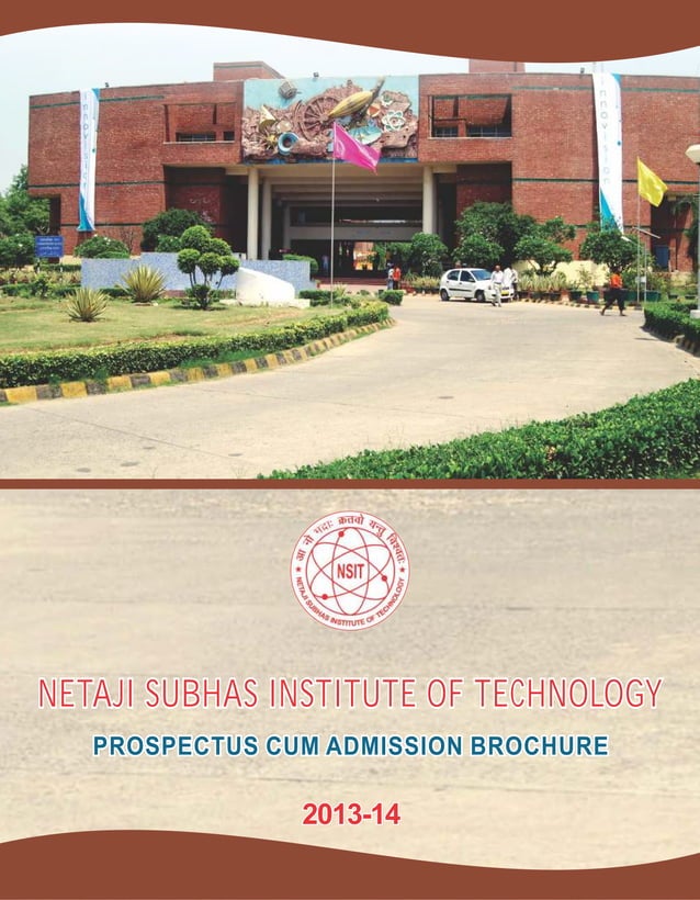 Nsit prospectus 2013 14 | PDF