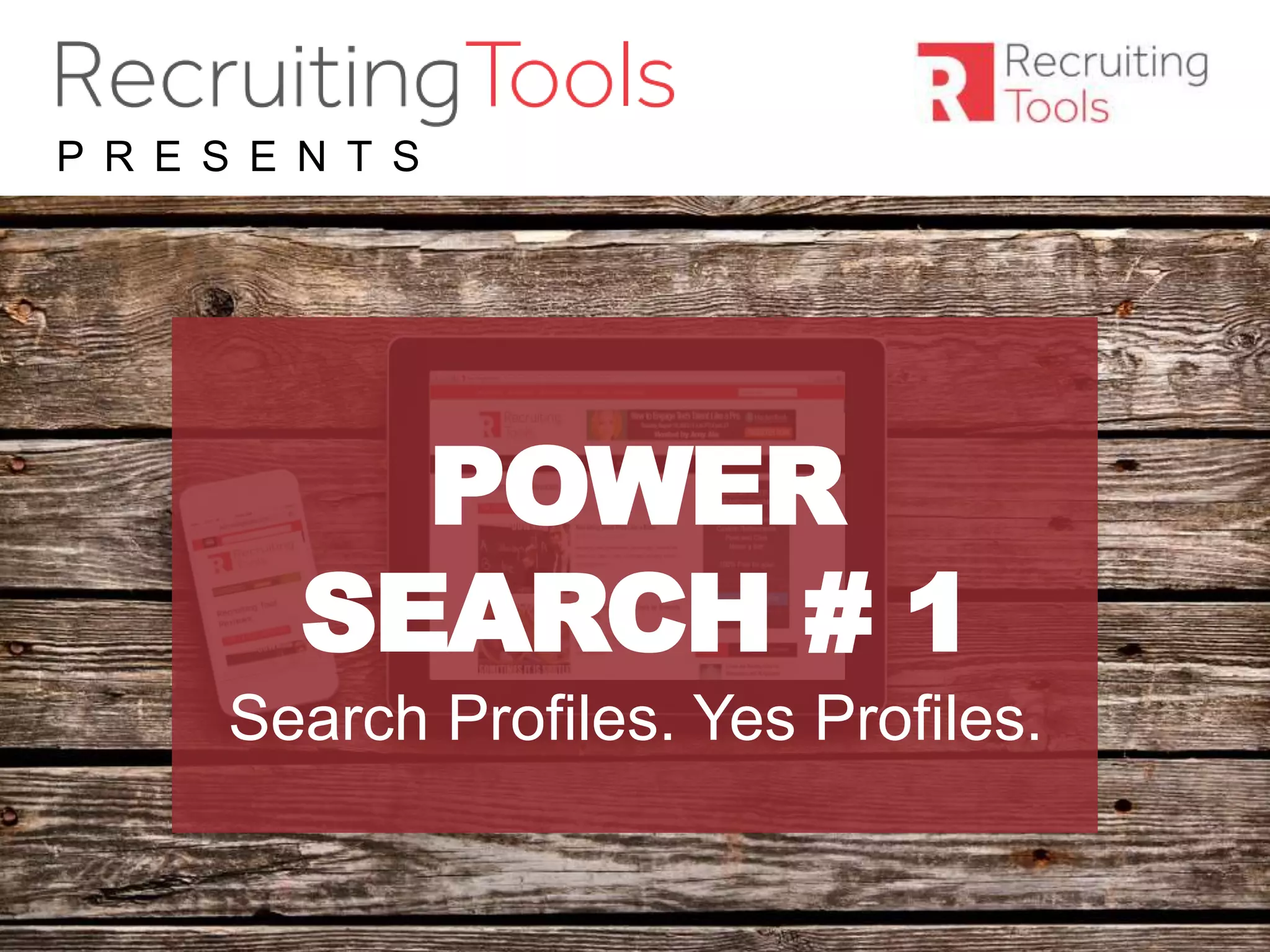 Power Search #1 search profiles | PPT