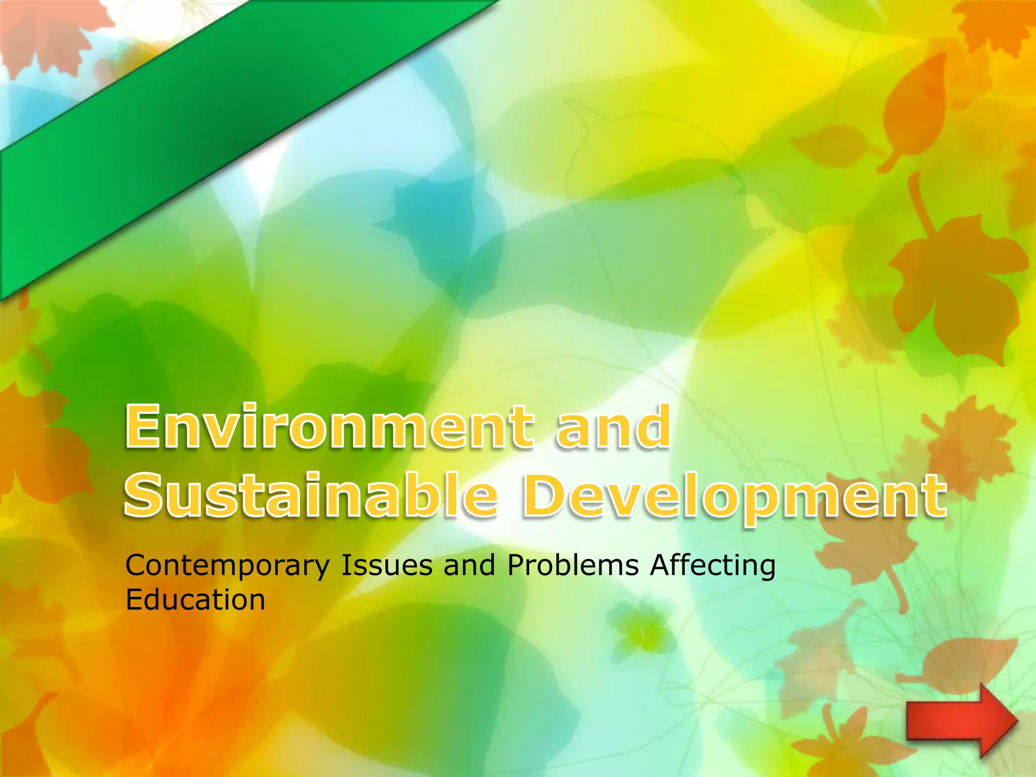Environment and sustainable development | PPTX