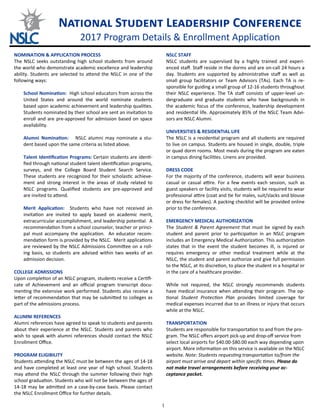 NSLC 2017 Enrollment Application Form - Travel To Learn | PDF