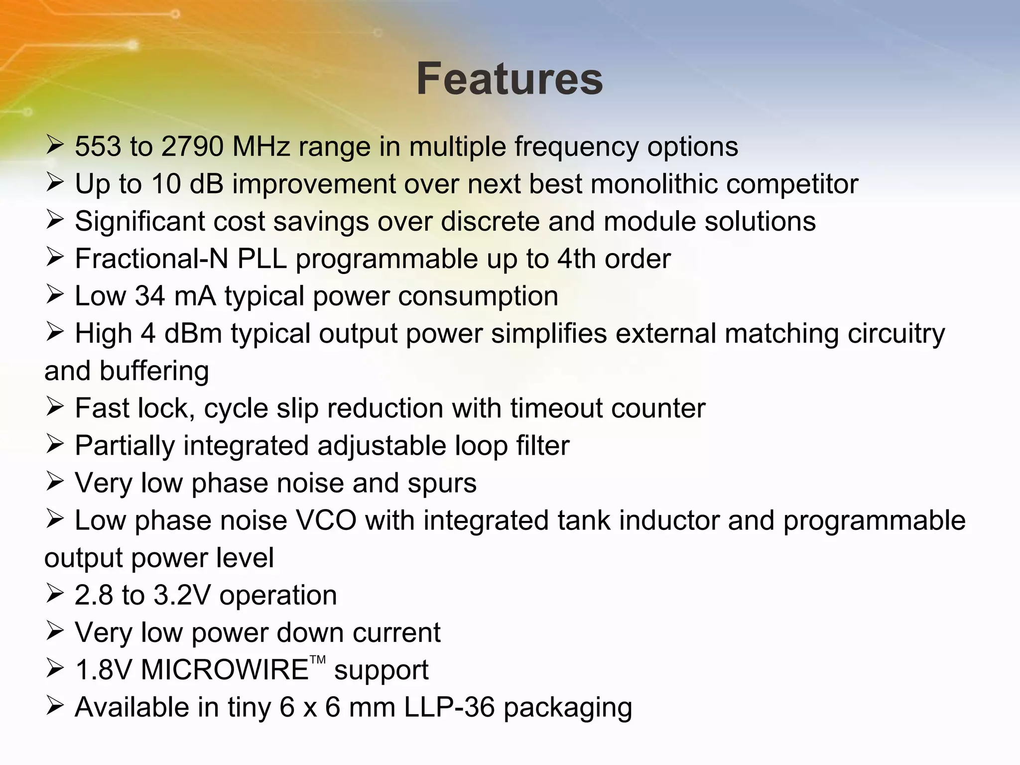 LMX2531 Frequency Synthesizer System with Integrated VCO | PPT