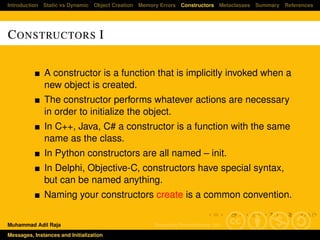 Messages, Instances and Initialization | PPT