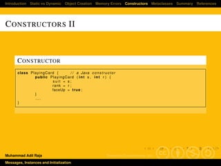 Messages, Instances and Initialization | PPT