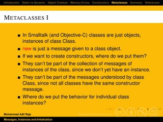 Messages, Instances and Initialization | PPT
