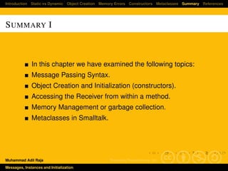 Messages, Instances and Initialization | PPT