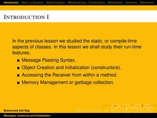 Messages, Instances and Initialization | PPT