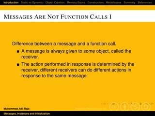 Messages, Instances and Initialization | PPT
