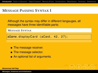 Messages, Instances and Initialization | PPT