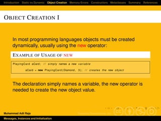 Messages, Instances and Initialization | PPT