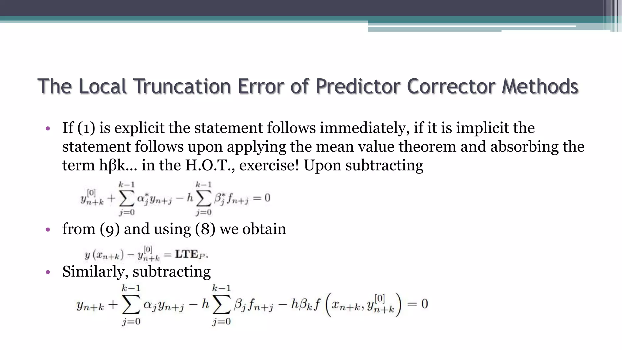 MILNE'S PREDICTOR CORRECTOR METHOD | PPTX